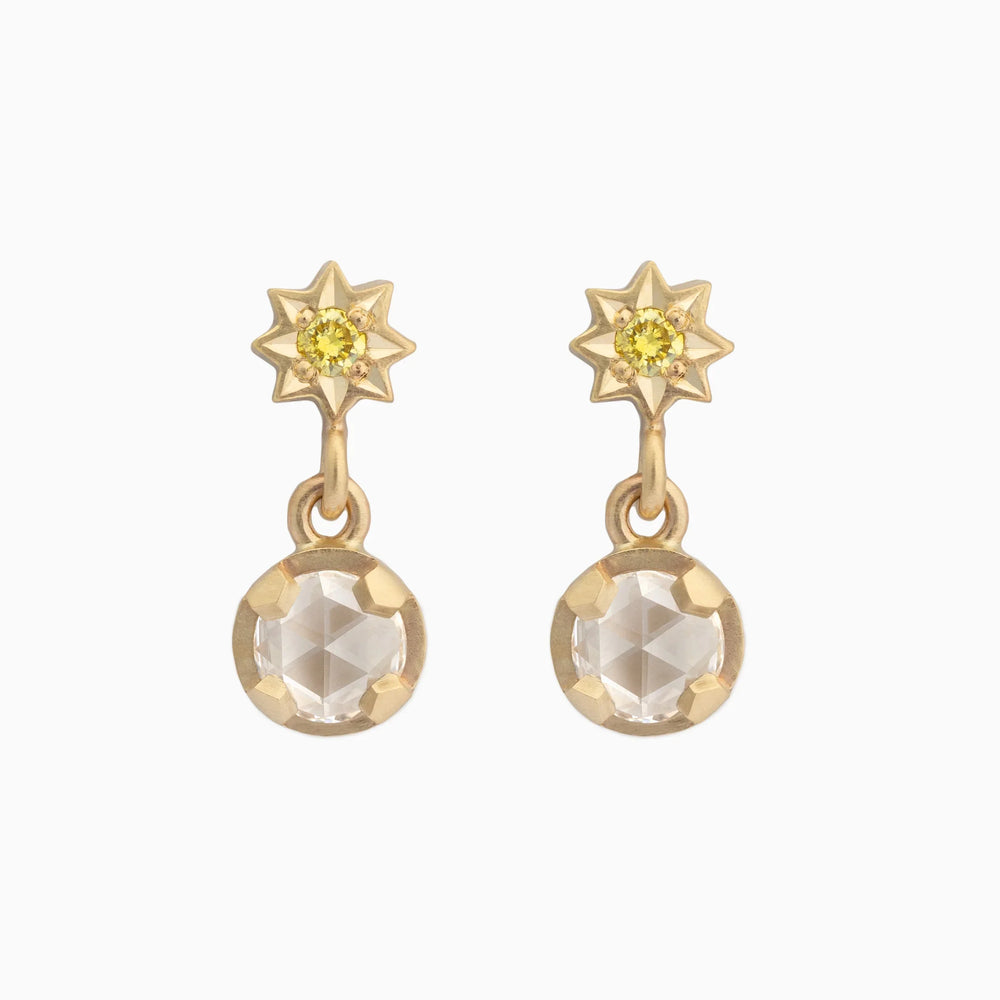Diamond Orb Drop Earrings