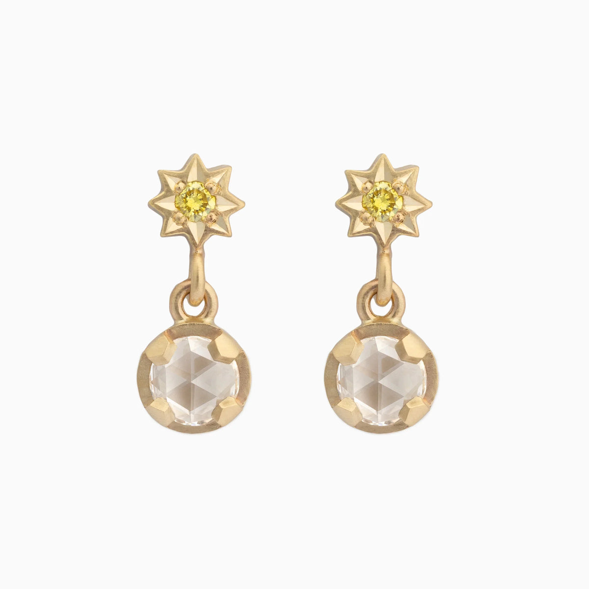 Diamond Orb Drop Earrings