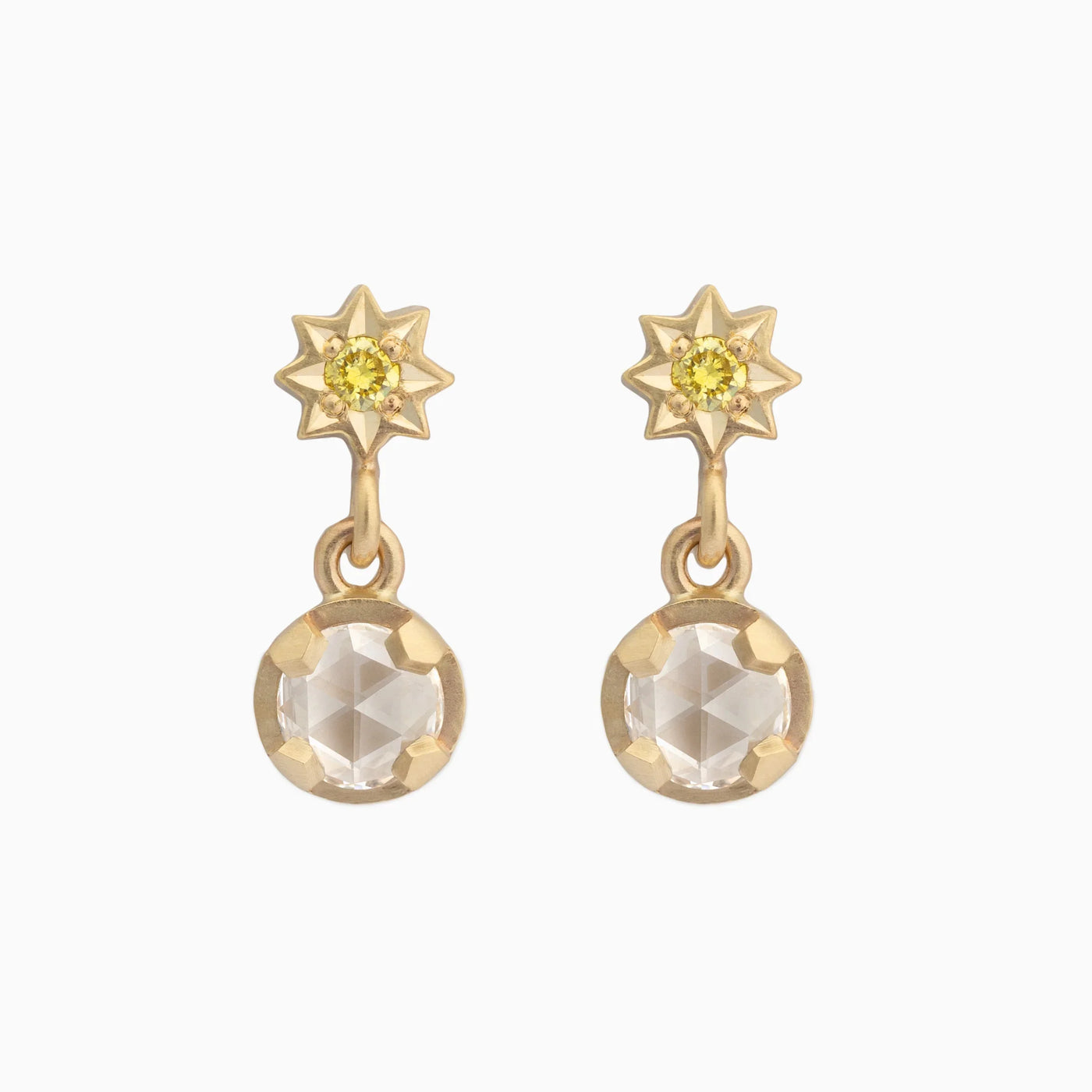 Diamond Orb Drop Earrings