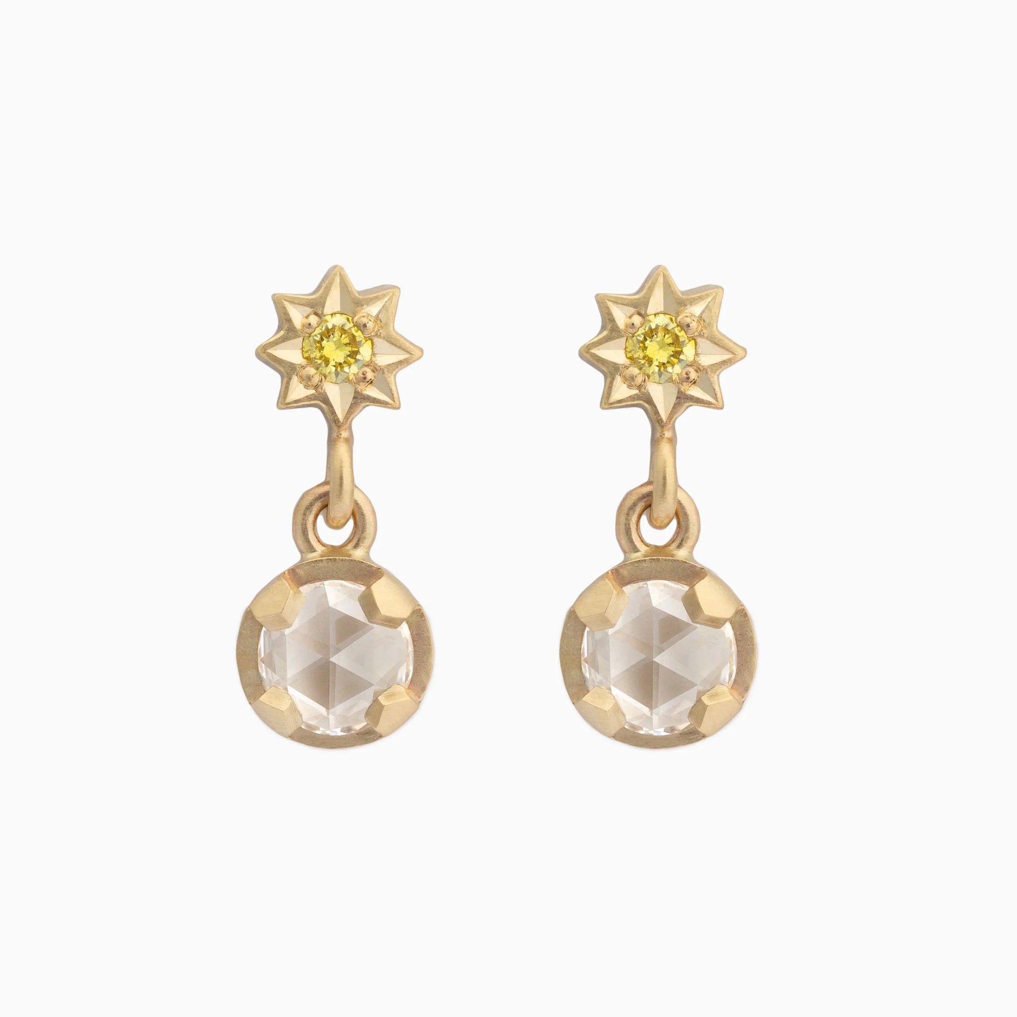 Diamond Orb Drop Earrings